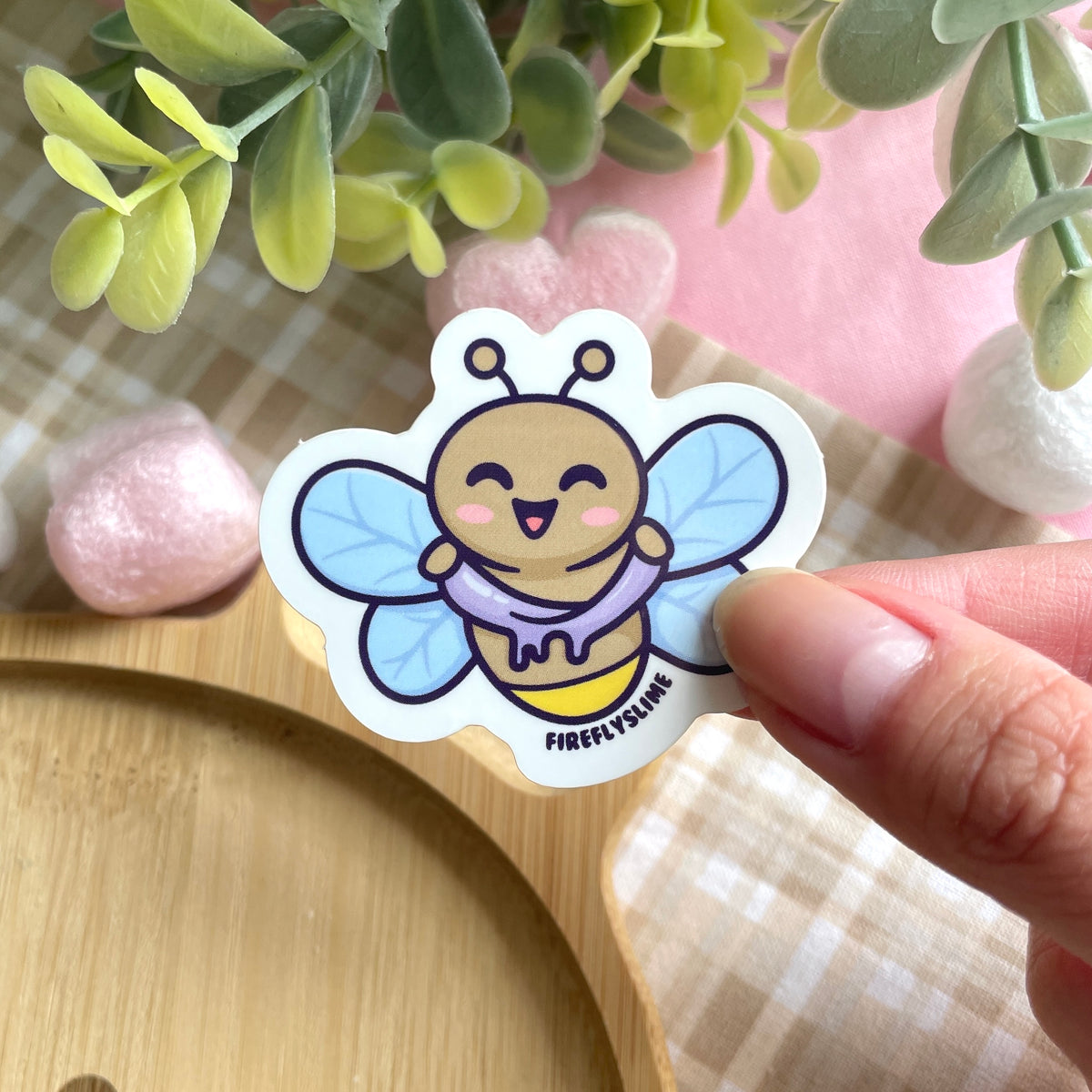 fireflyslime Purple Slime Stretch Die-Cut Sticker