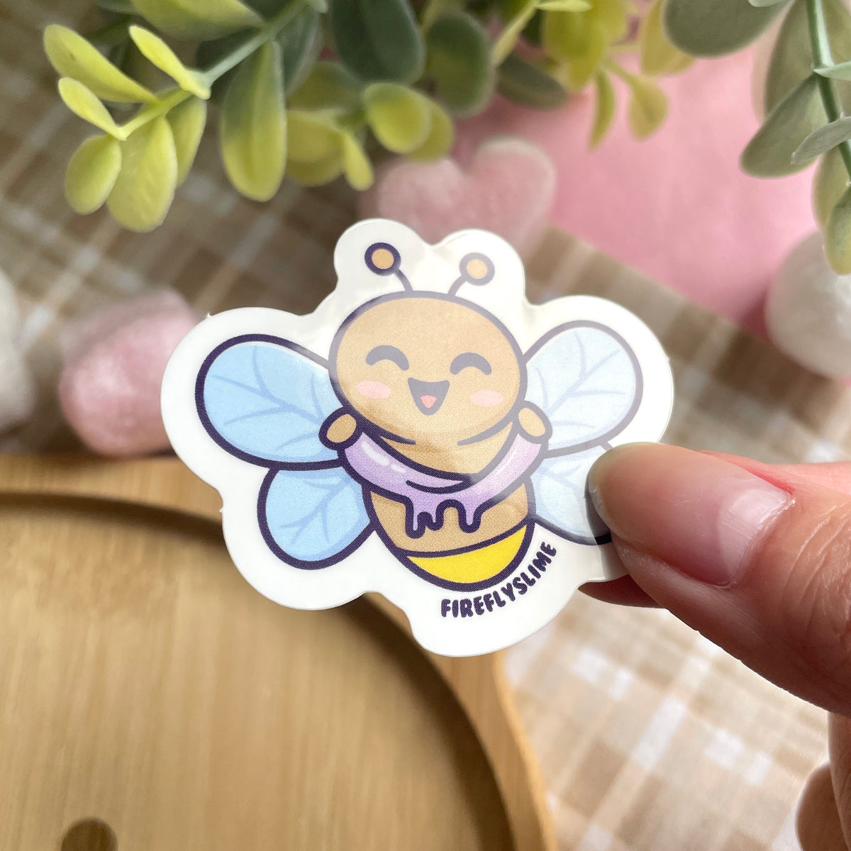 fireflyslime Purple Slime Stretch Die-Cut Sticker