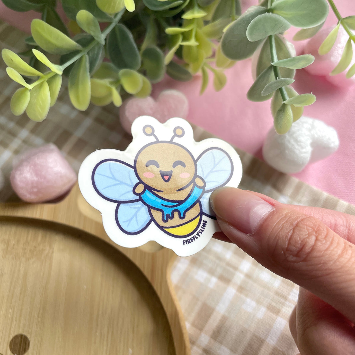 fireflyslime Blue Slime Stretch Die-Cut Sticker