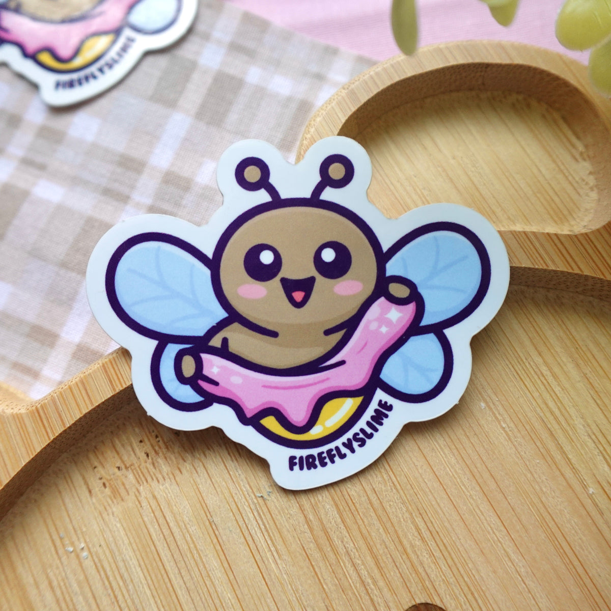 fireflyslime Pink Die-Cut Sticker