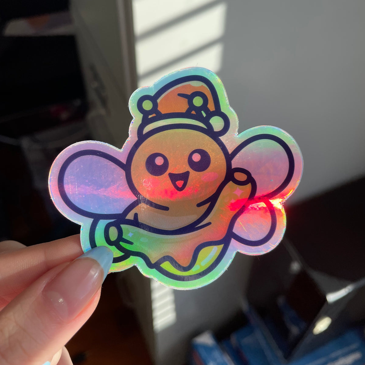 fireflyslime holiday holographic sticker